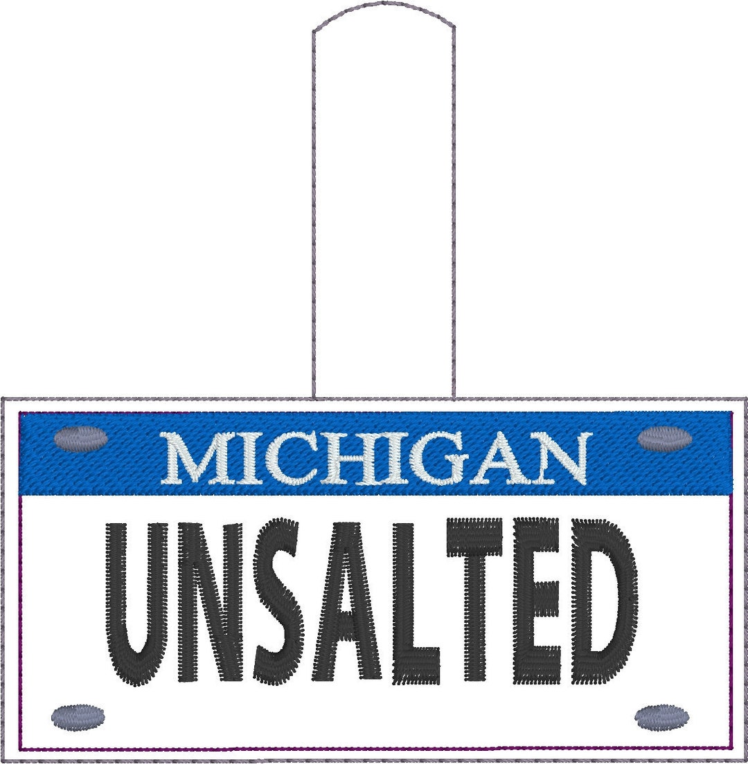Michigan State License Plate Design - Make Your Own Replica Embroidery ...