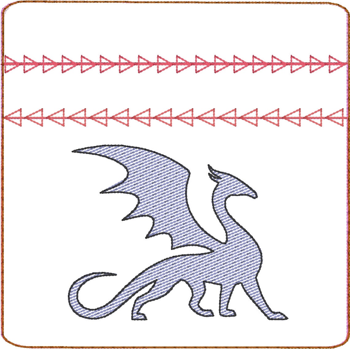 Dragon 4x4 Zipper Bag Design File Digital Download | Etsy