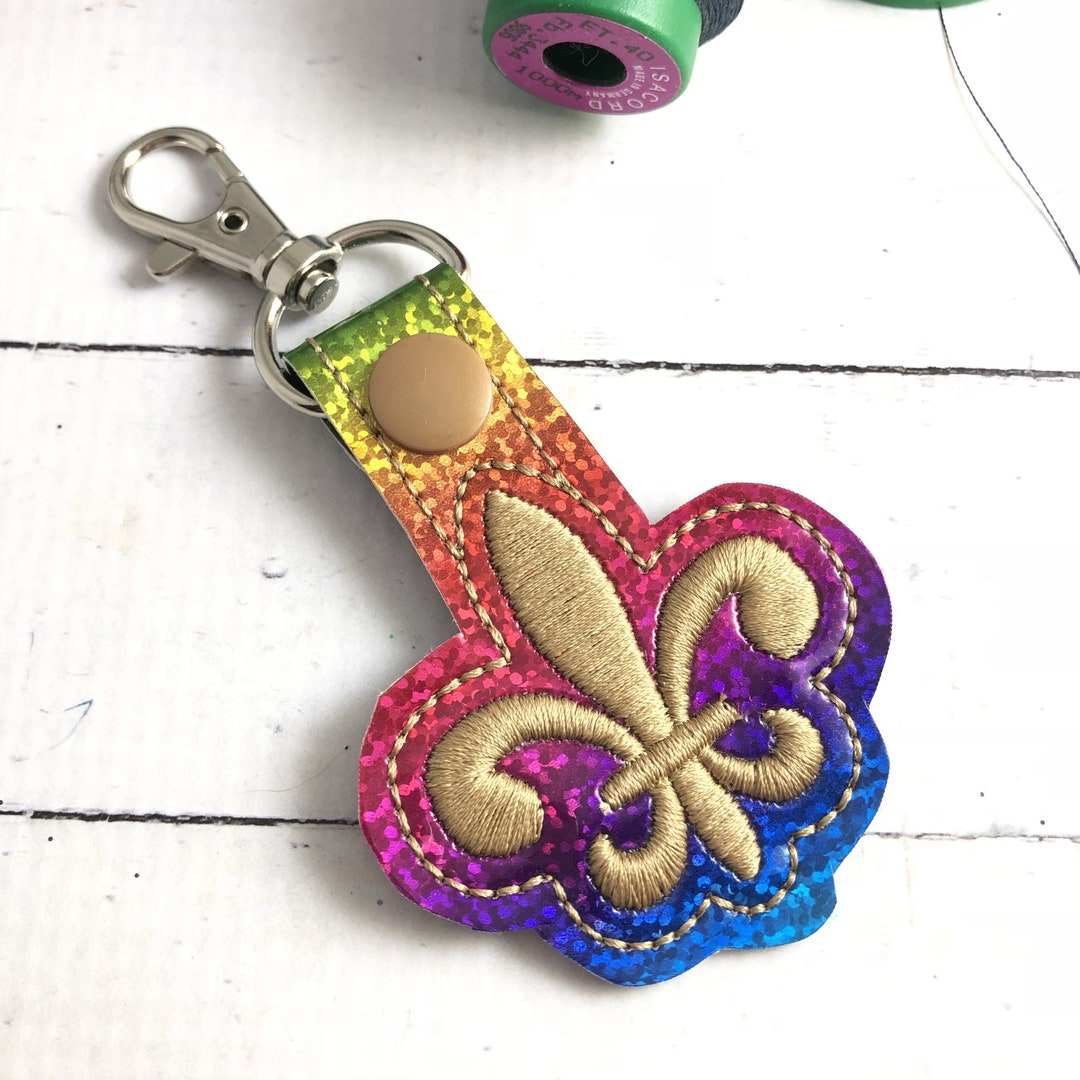 Fleur De Lis Snap Tab 4x4 and 5x7 - Digital Download Machine Embroidery ...