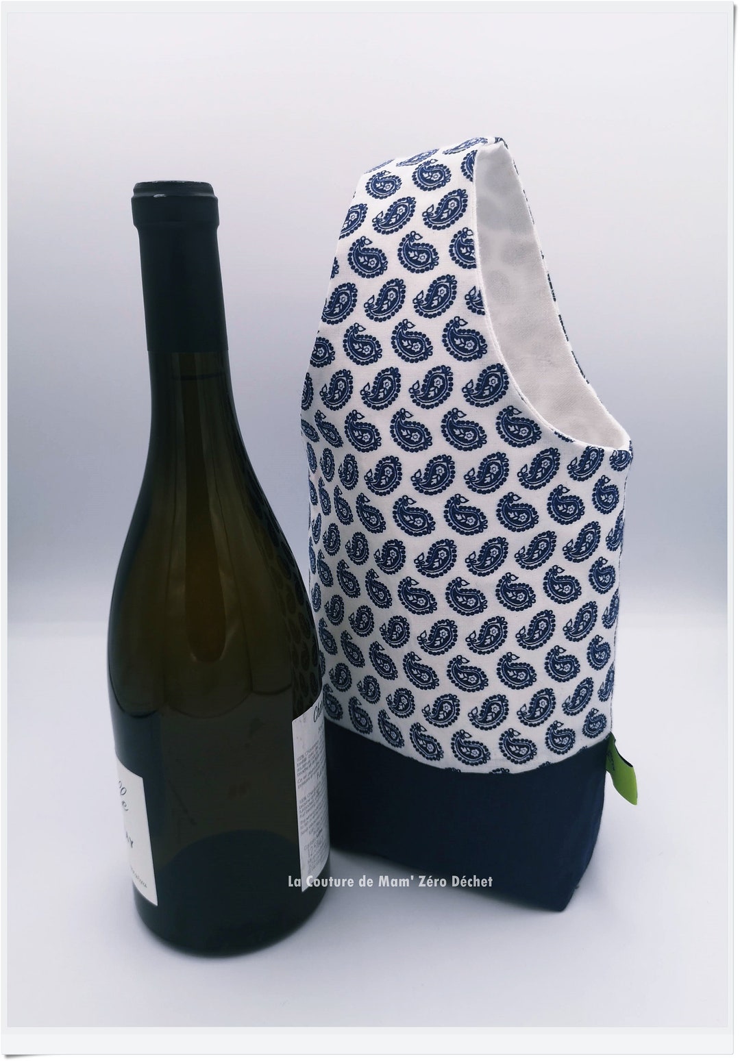 Blue Provencal Fabric Bottle Holder - Etsy