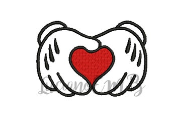 Mickey Mouse Hands Embroidery Design-9 Sizes-8 Formats-design Instant ...