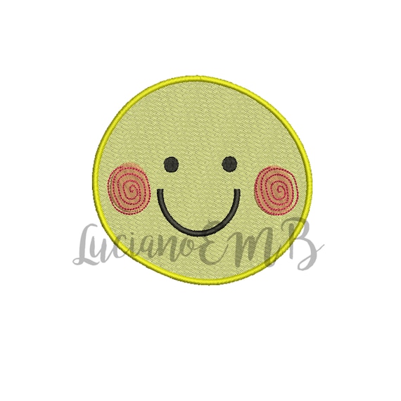 Smiley Face Embroidery Design 7 Sizes-7 Formats-design | Etsy