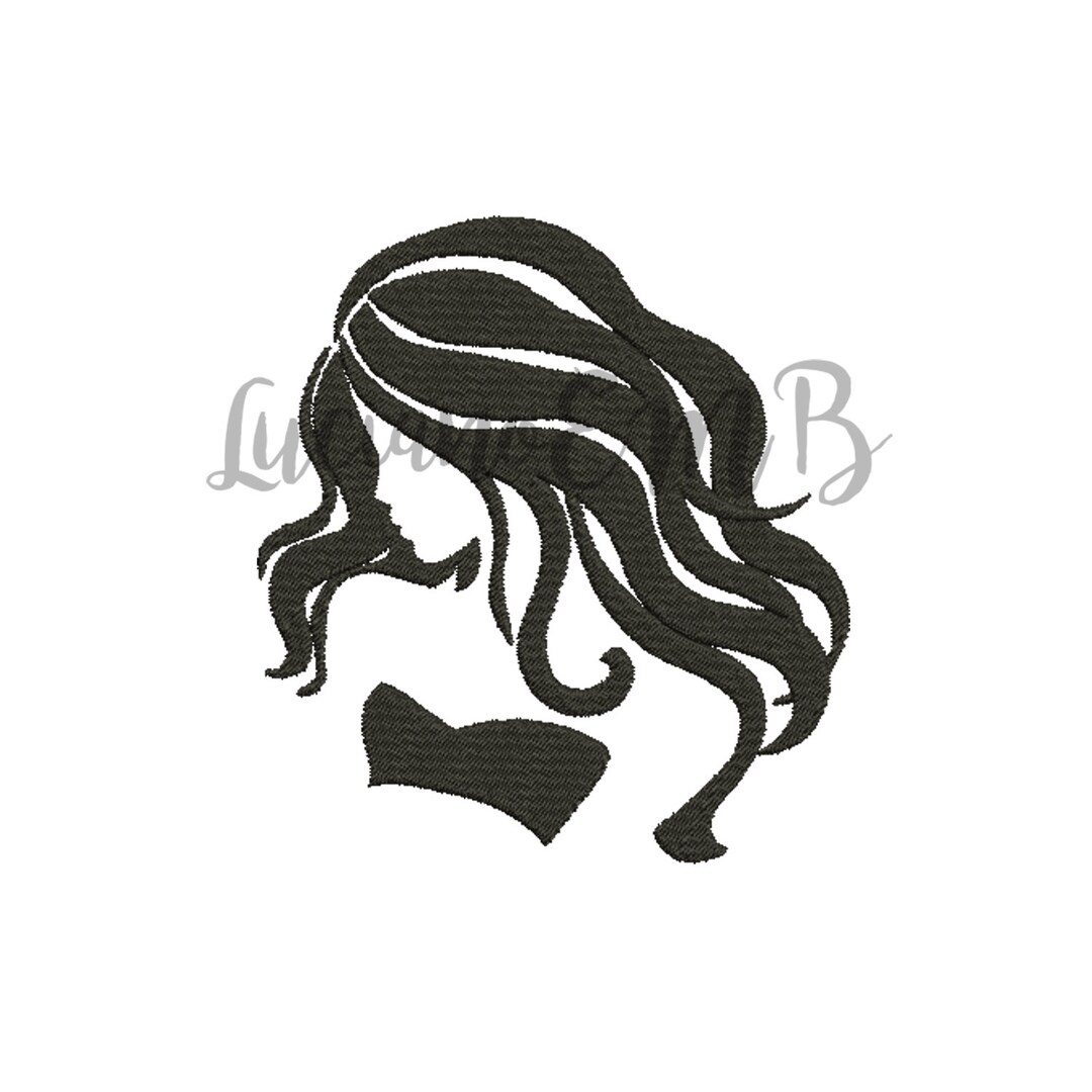 Women Girl Hairstyle Embroidery Design-8 Sizes-8 Formats-design Instant ...