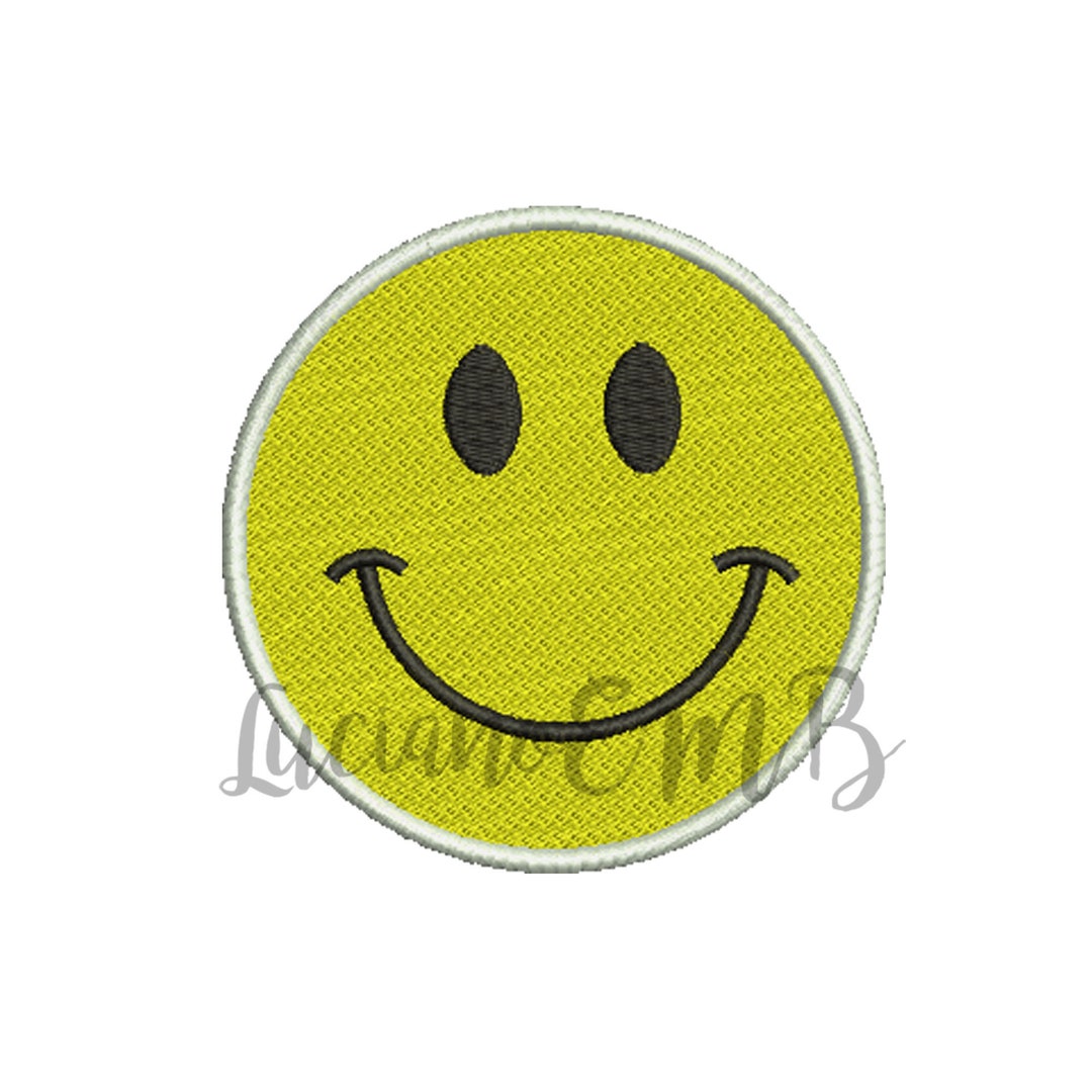 Smiley Face Embroidery Design- 6 Sizes-8 Formats-design Instant ...