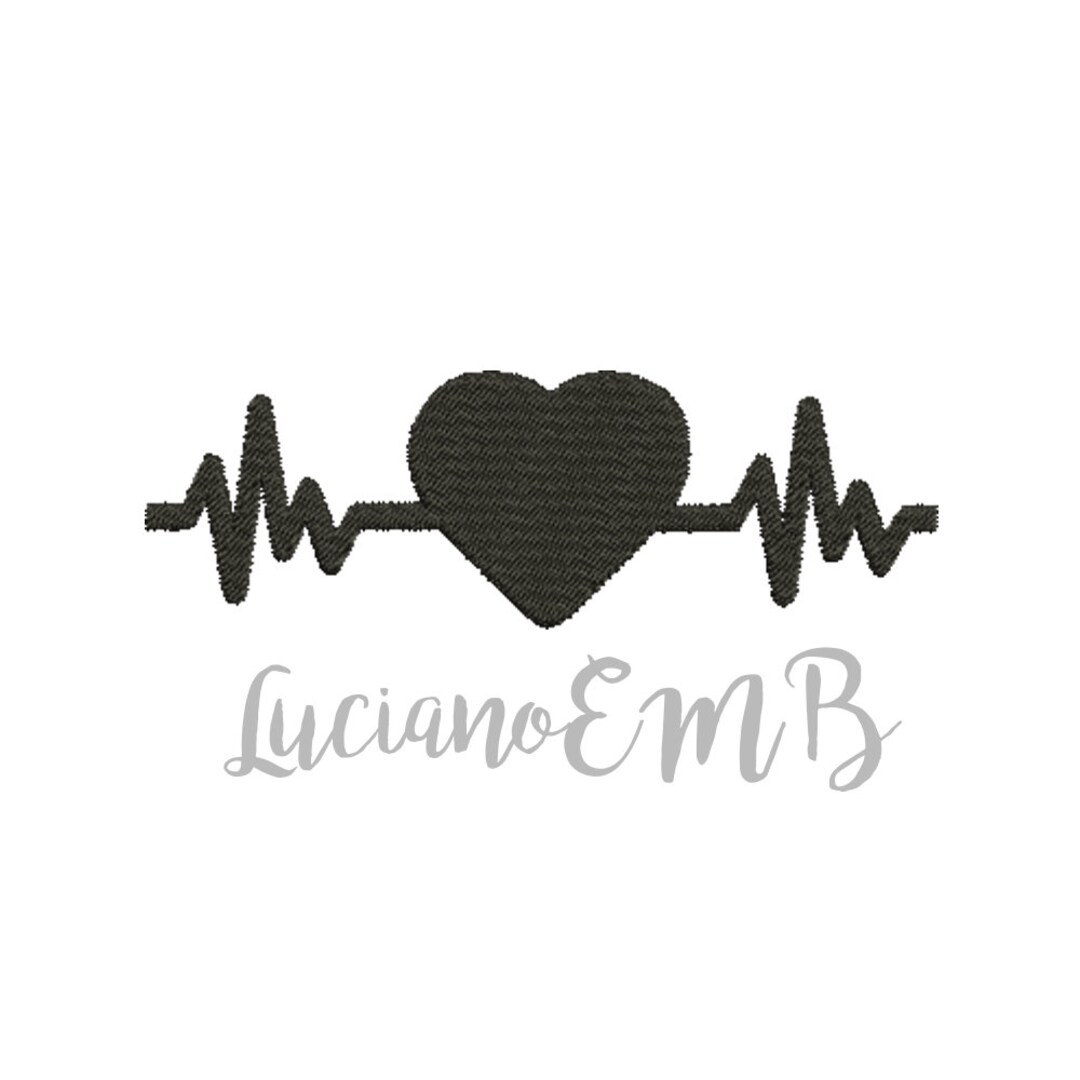 Heart Line Silhouette Embroidery Design-9 Sizes-8 Formats-design ...