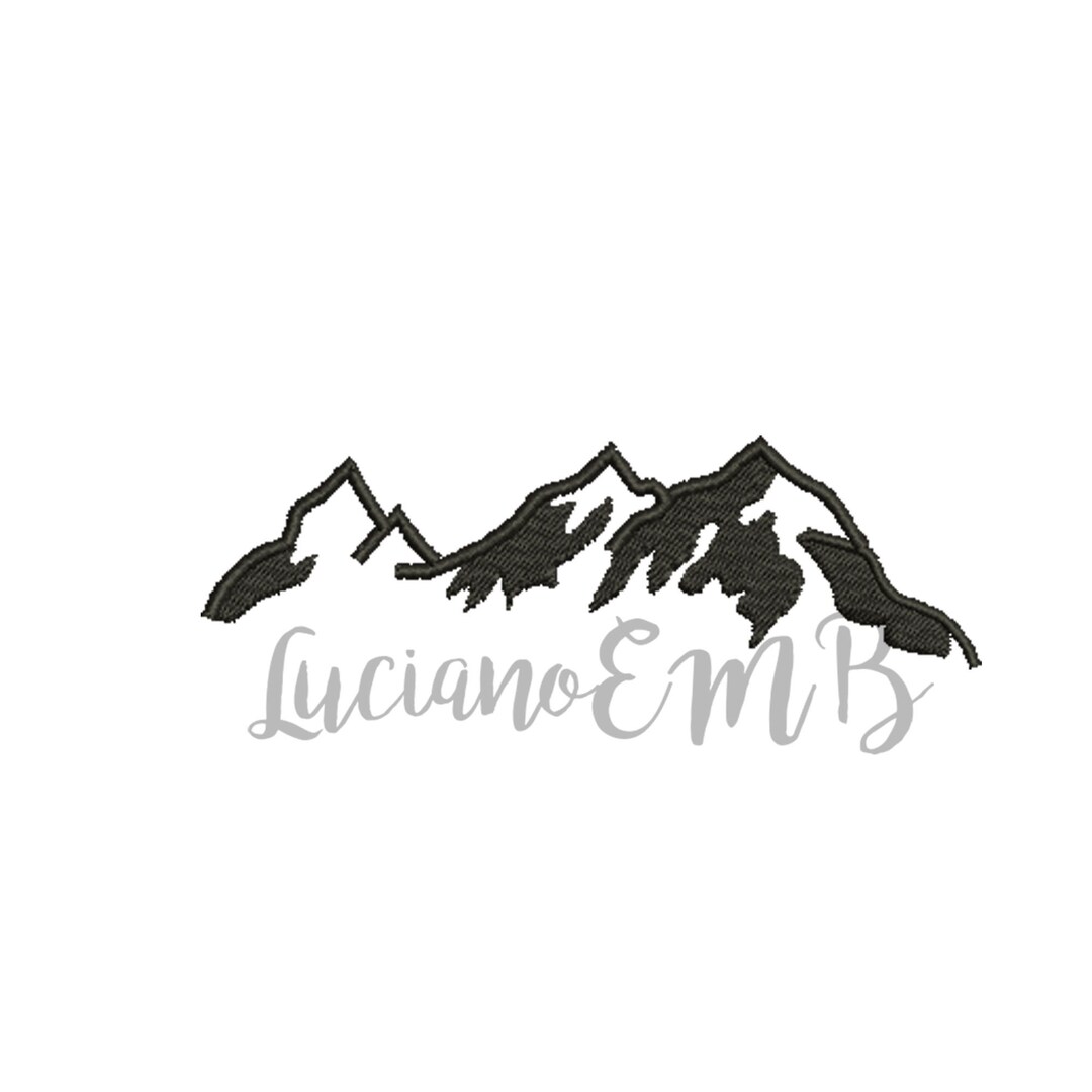 Mountain Embroidery Design-6 Sizes-8 Formats-design Instant Download ...