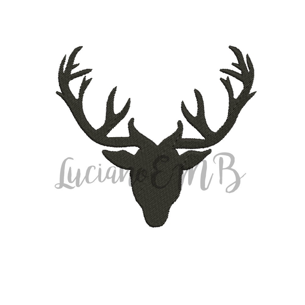 Deer Head Silhouette Embroidery Design-10 Sizes-8 - Etsy