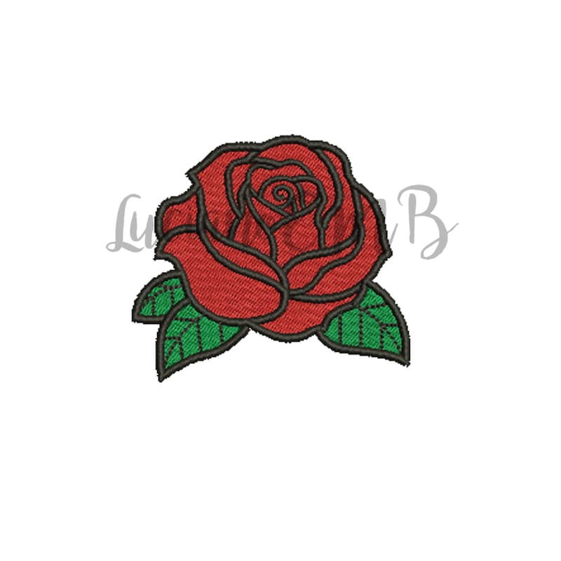 Rose Embroidery Design - Etsy