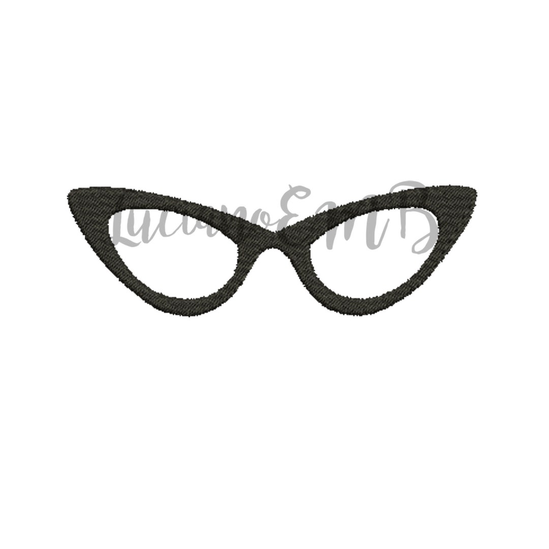 Glasses Embroidery Design-9 Sizes-8 Formats-design Instant Download ...
