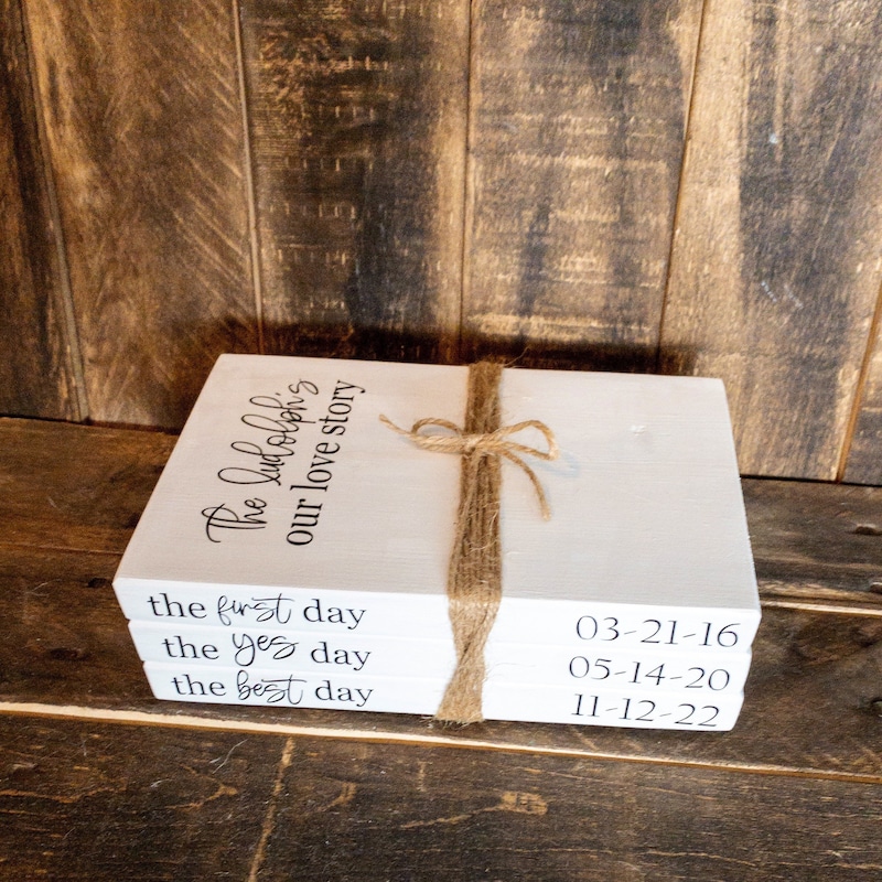 Custom Wedding Book Stack - Etsy