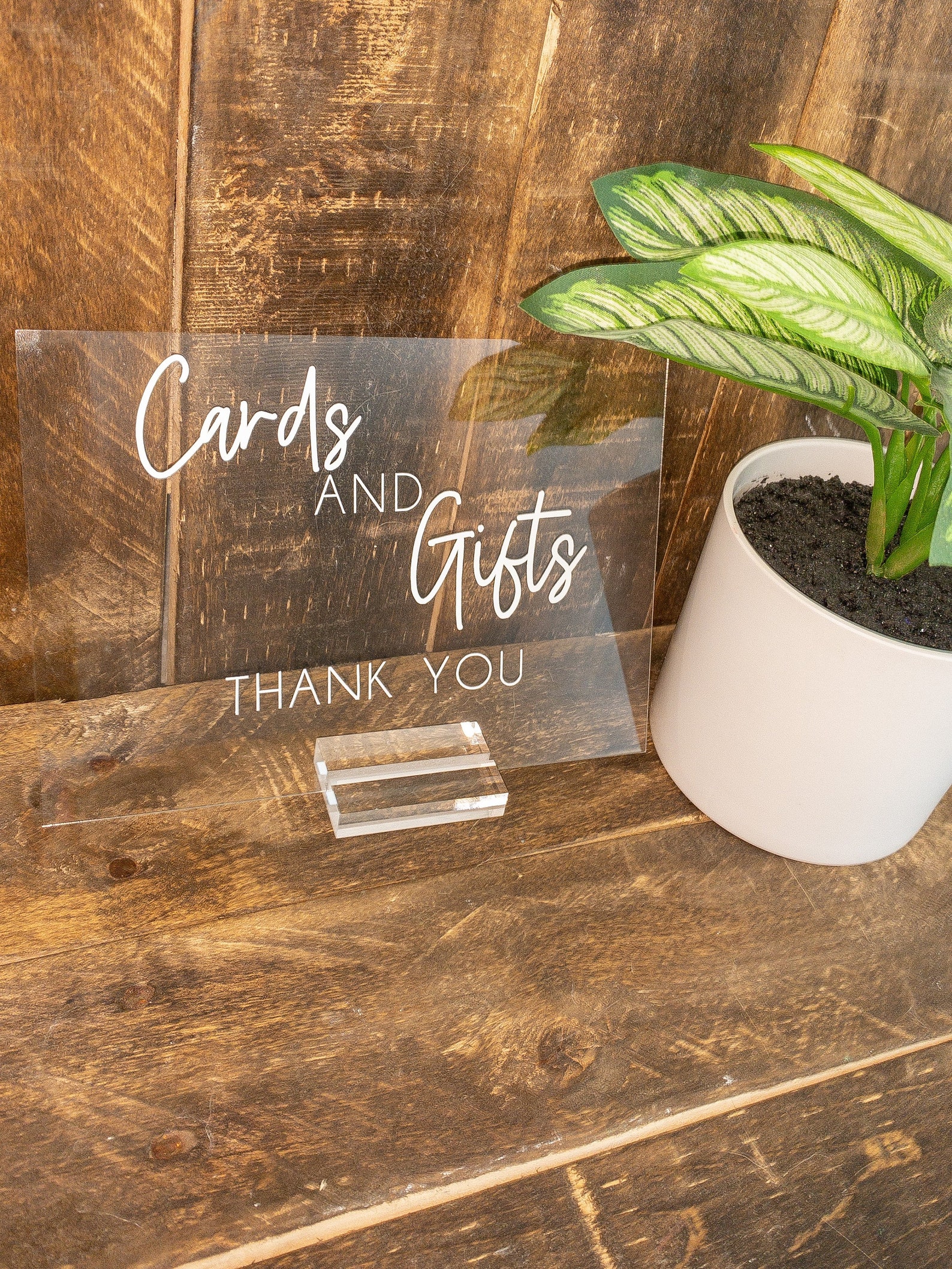 Clear Acrylic Wedding Sign Gift and Card Table Sign Clear - Etsy