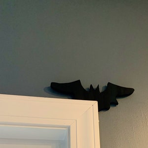 Black Bat Door Topper, Halloween Bat Door Corner Decor, Bat Bookshelf ...