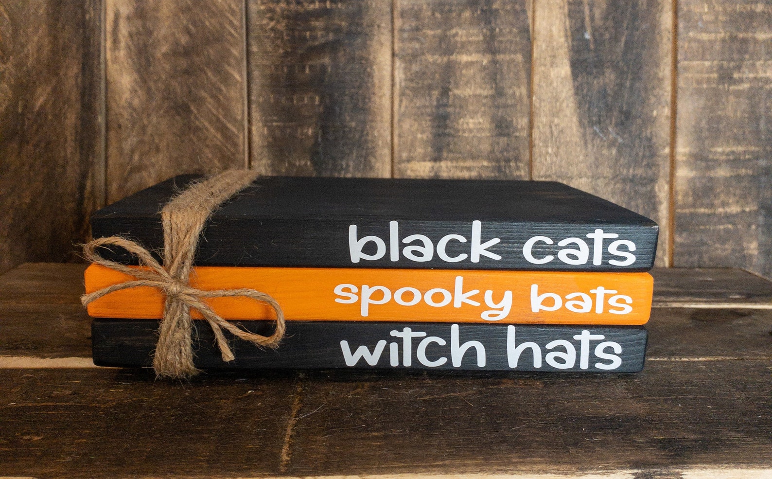 LARGE Halloween Book Stack Bookshelf Decor Fall Decorative - Etsy