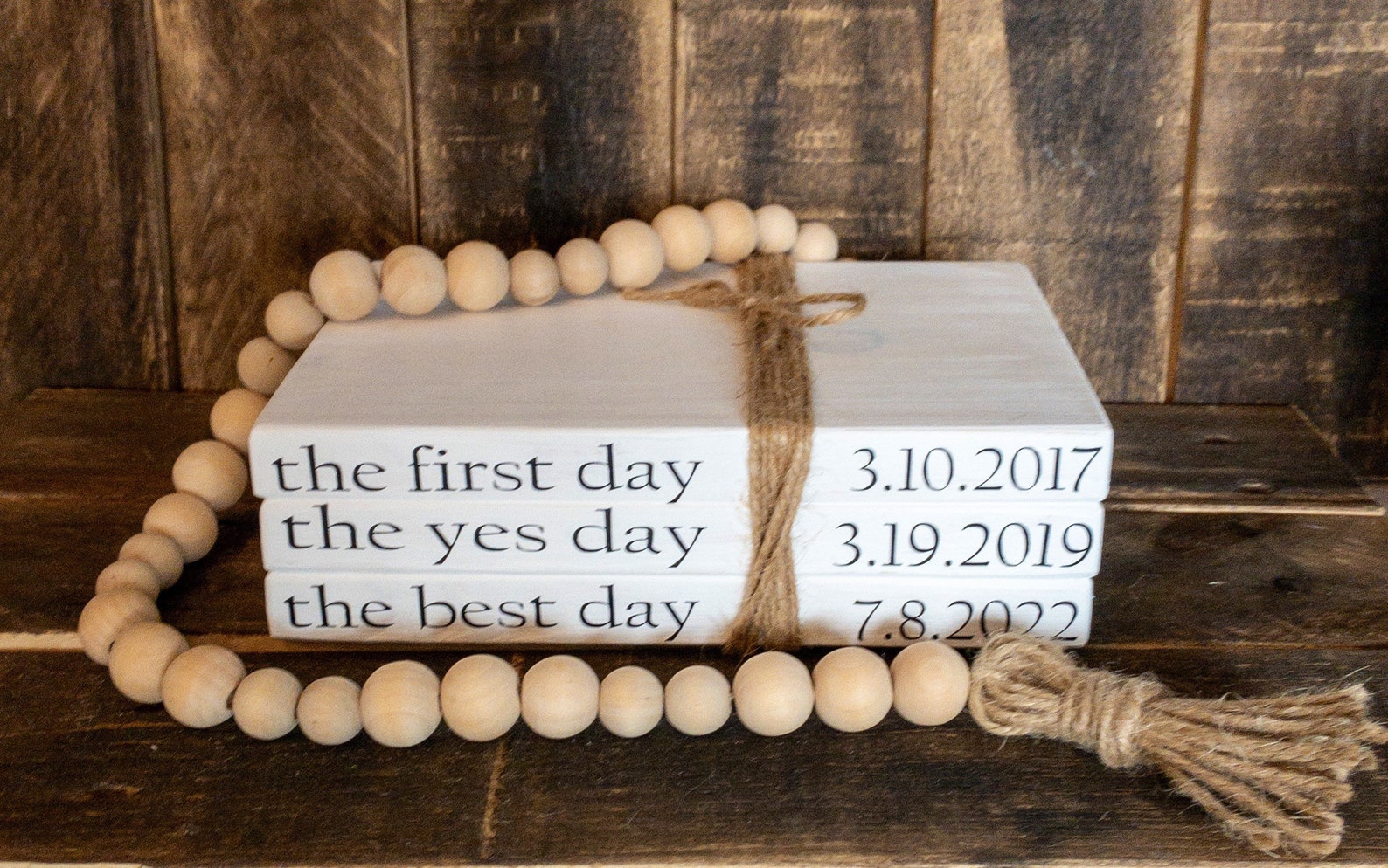 The First Day Yes Day Best Day LARGE Books Stack Farmhouse - Etsy