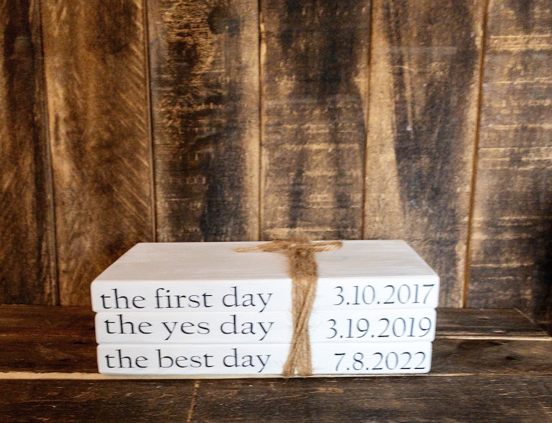 The First Day Yes Day Best Day LARGE Books Stack Farmhouse - Etsy