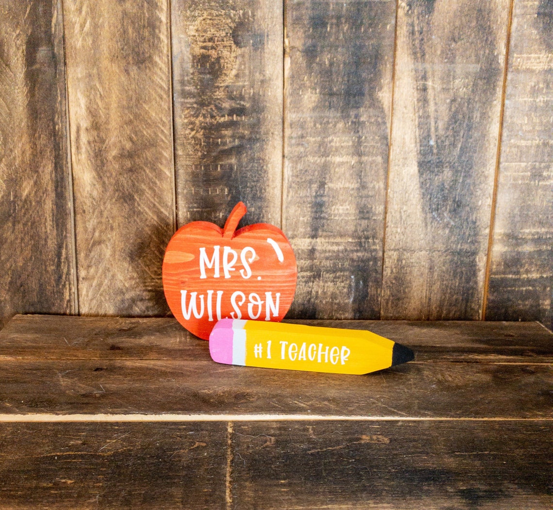 Small Wooden Teacher Desk Gift Teacher Desk Decor Gift for - Etsy