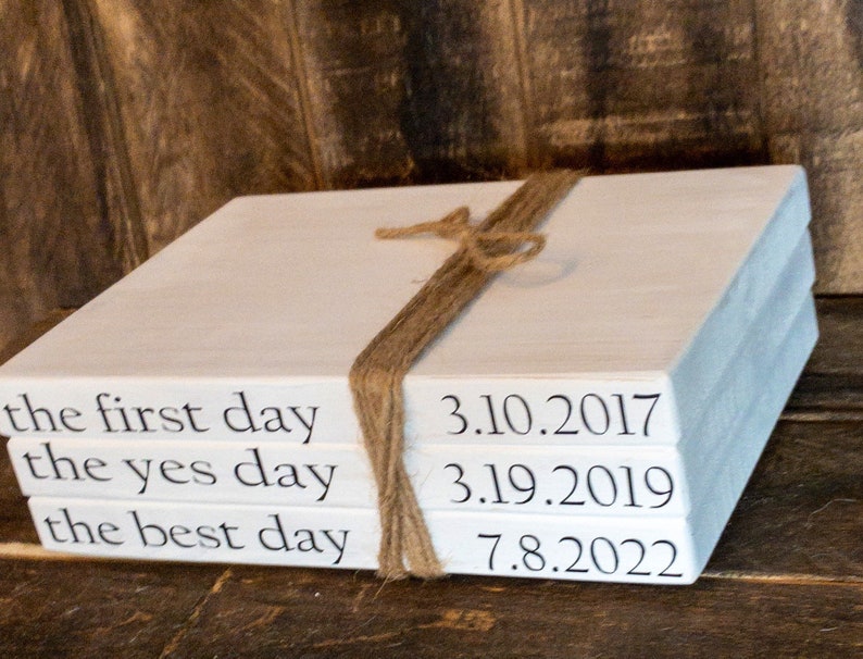 The First Day Yes Day Best Day LARGE Books Stack Farmhouse - Etsy
