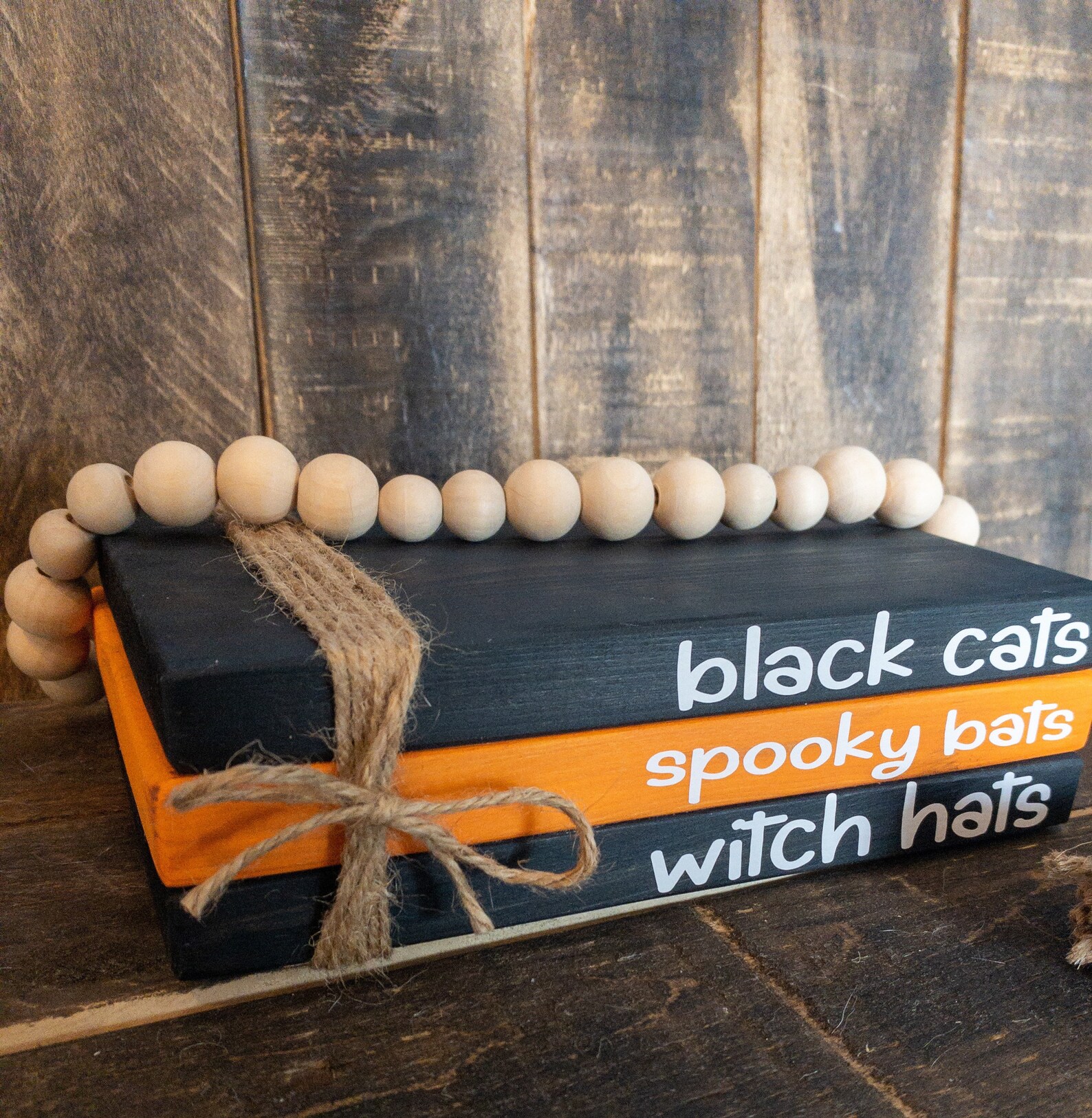 LARGE Halloween Book Stack Bookshelf Decor, Fall Decorative Books - Etsy