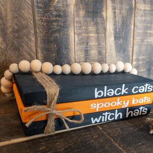 LARGE Halloween Book Stack Bookshelf Decor, Fall Decorative Books - Etsy