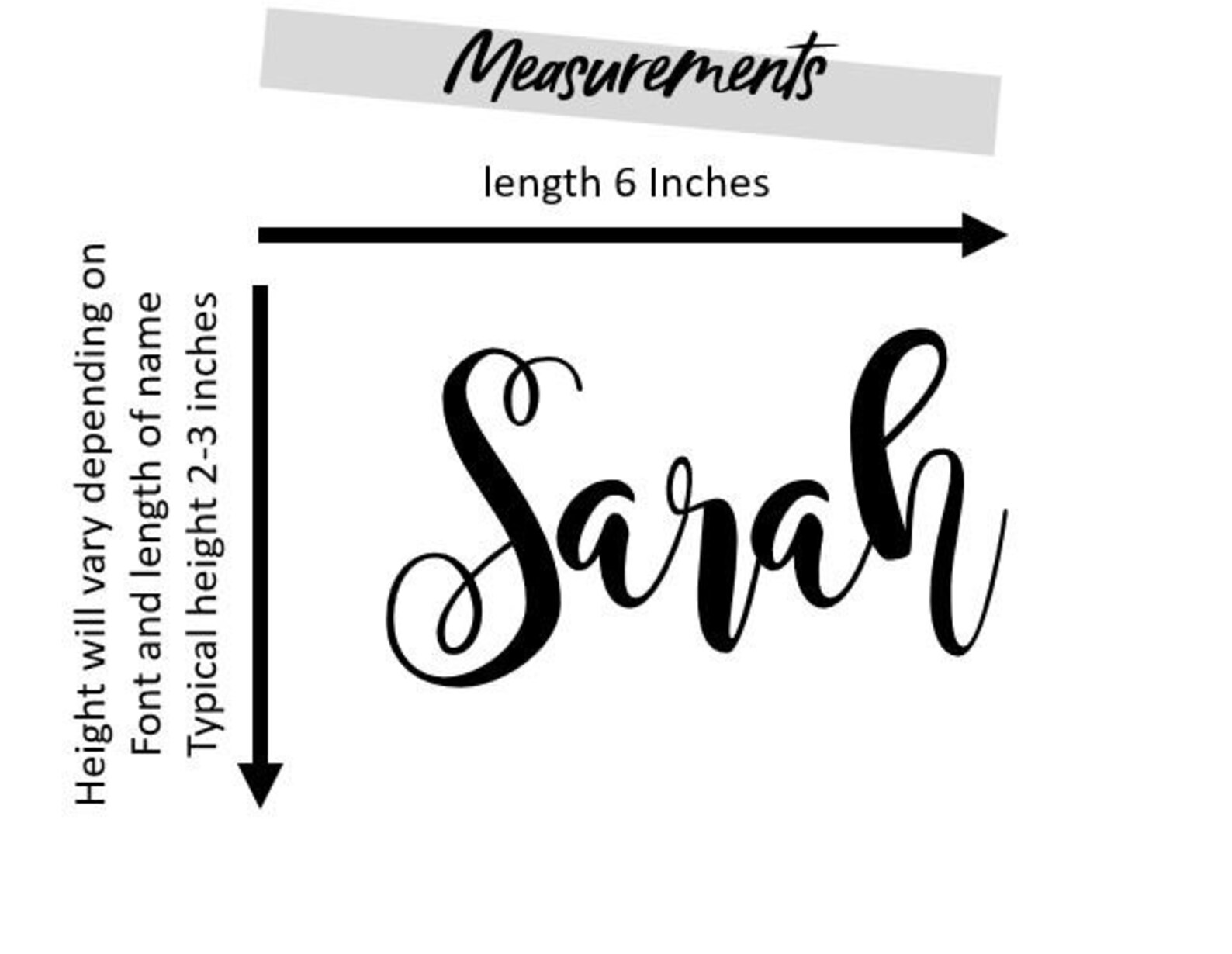 6 Inch Personalized Script Decal for Tumbler Custom Vinyl - Etsy