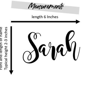 6 Inch Personalized Script Decal for Tumbler, Custom Vinyl Name Decal ...