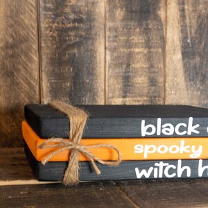 LARGE Halloween Book Stack Bookshelf Decor, Fall Decorative Books - Etsy