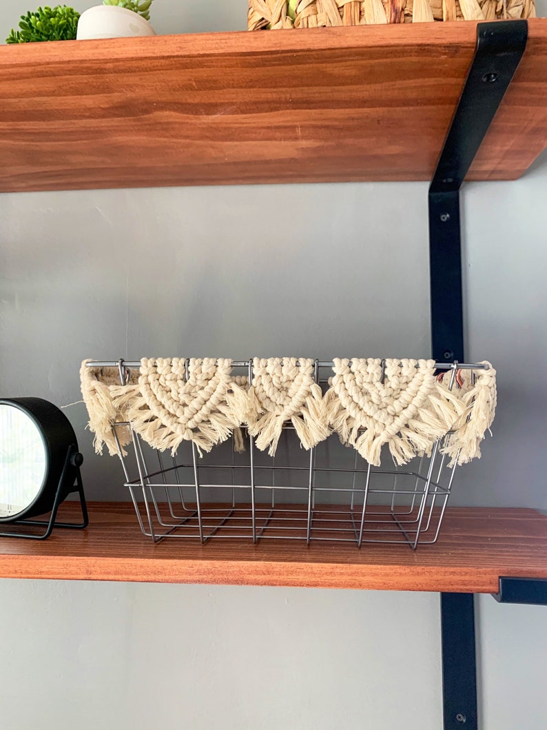 Macrame Basket Wire Basket Macrame Organization Macrame - Etsy