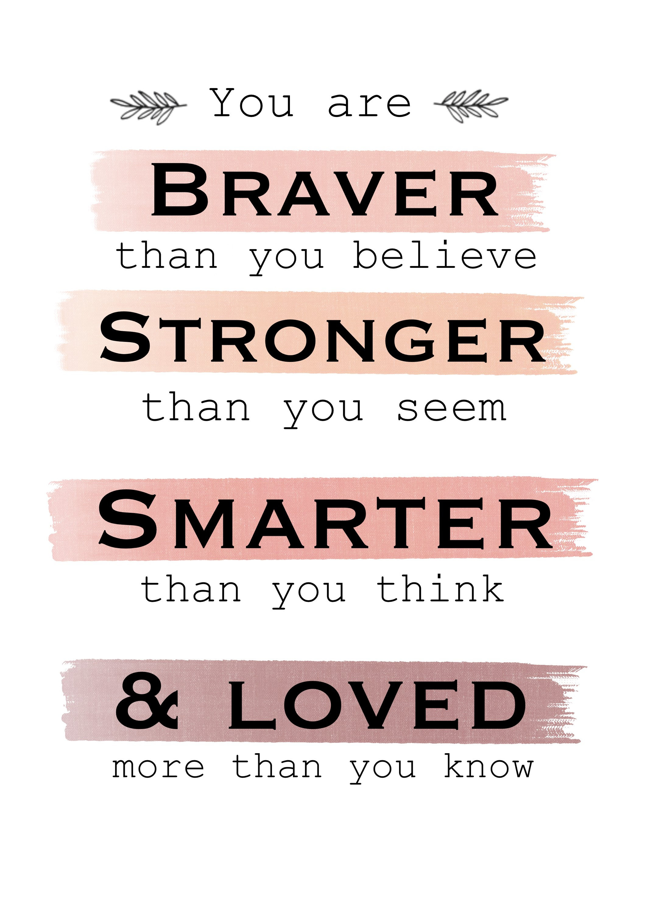You are Braver than you Believe Quote | Etsy