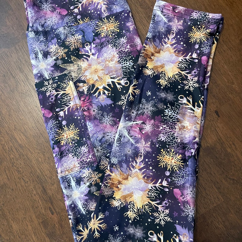 Snowflake Leggings - Etsy