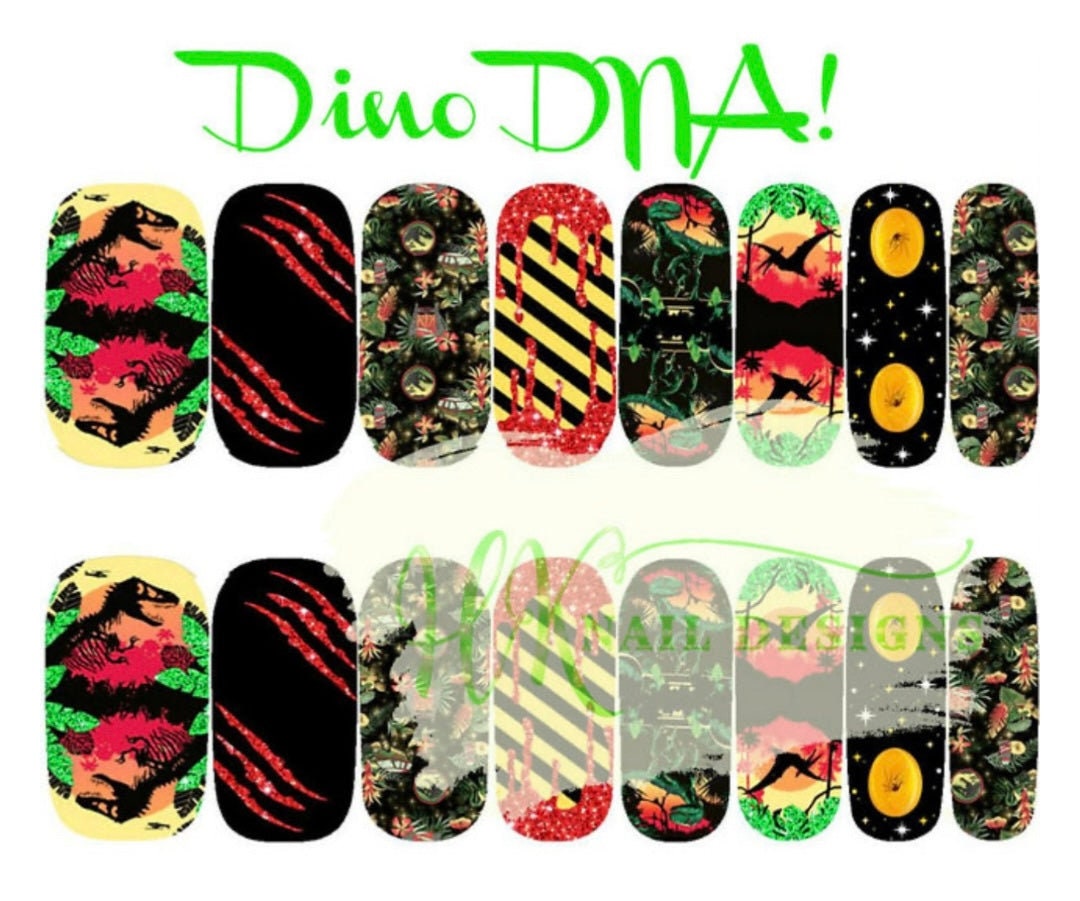 Dino DNA Nail Wraps - Etsy