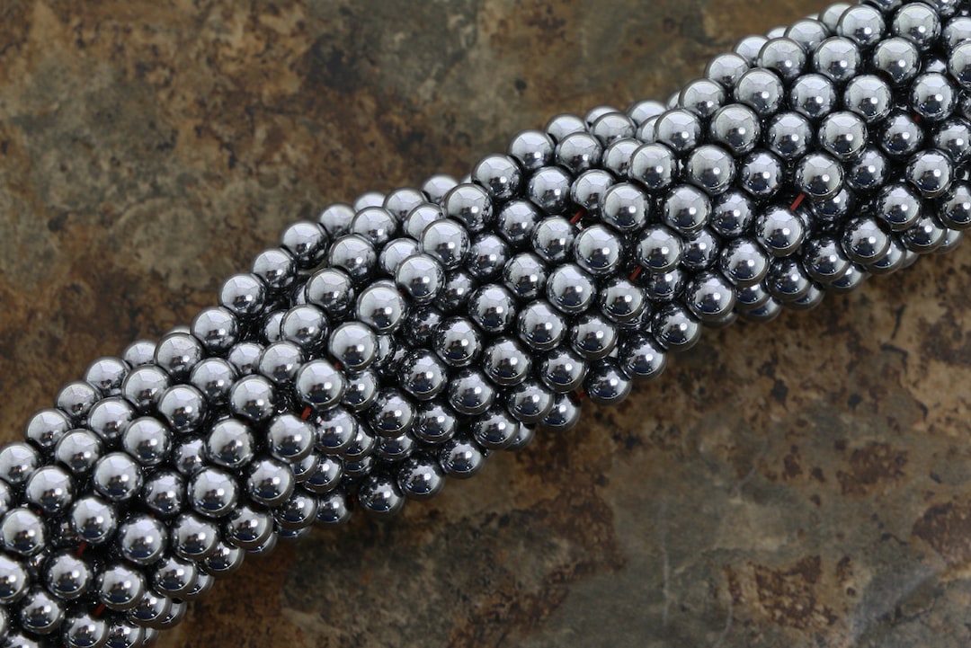 5mm Magnetic Hematite Silverplate Round Mh73 - Etsy