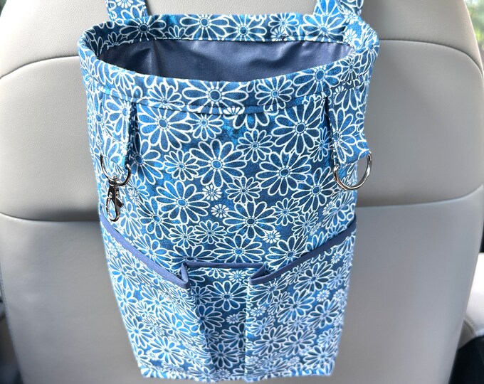 Car Caddy, Trash Bag, Blue Car Organizer, Water Resistant Trash Bag ...