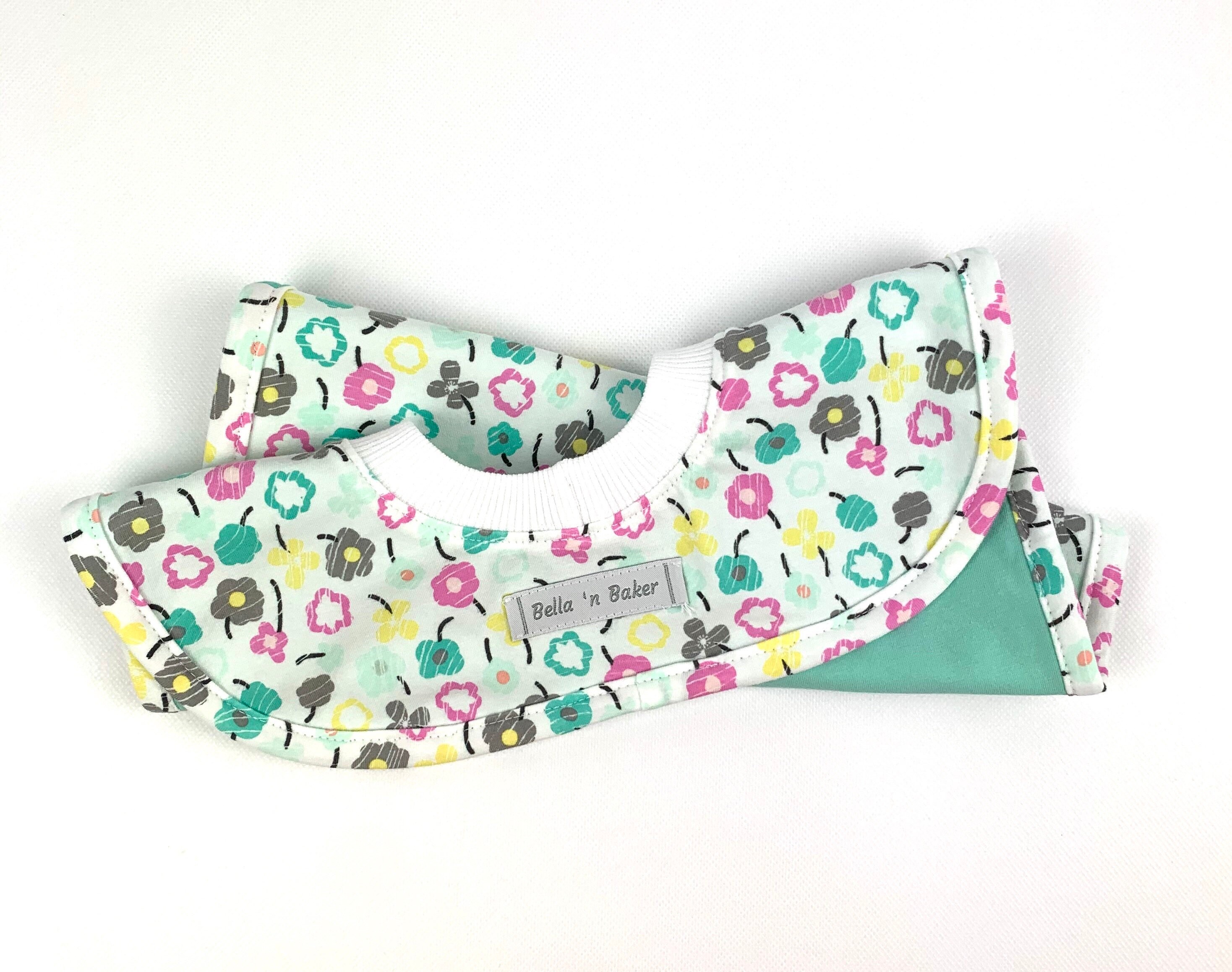 Pull Over Head Bib, Reversible Pullover Baby or Toddler Bib Made of ...