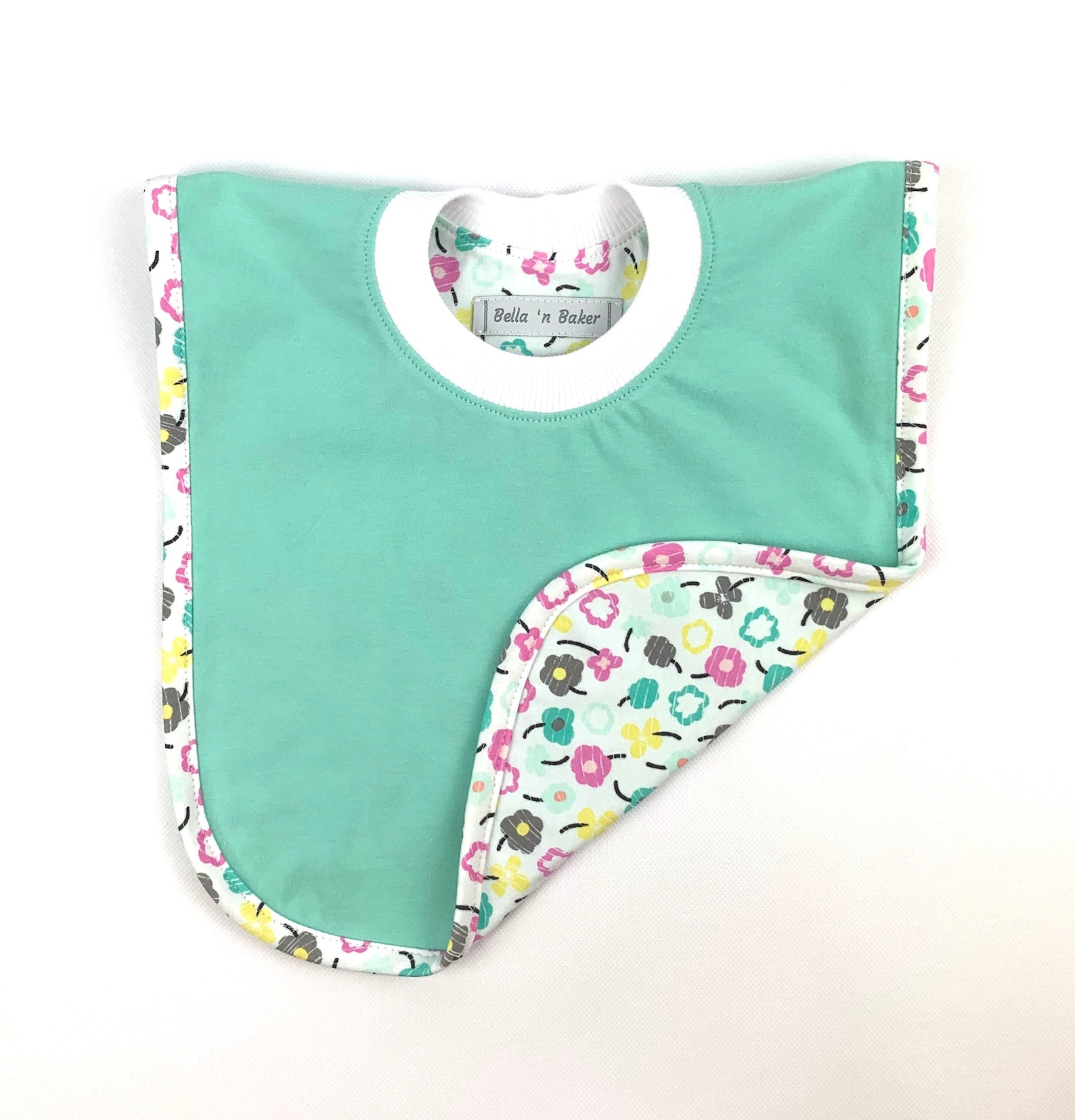 Pull Over Head Bib, Reversible Pullover Baby or Toddler Bib Made of ...