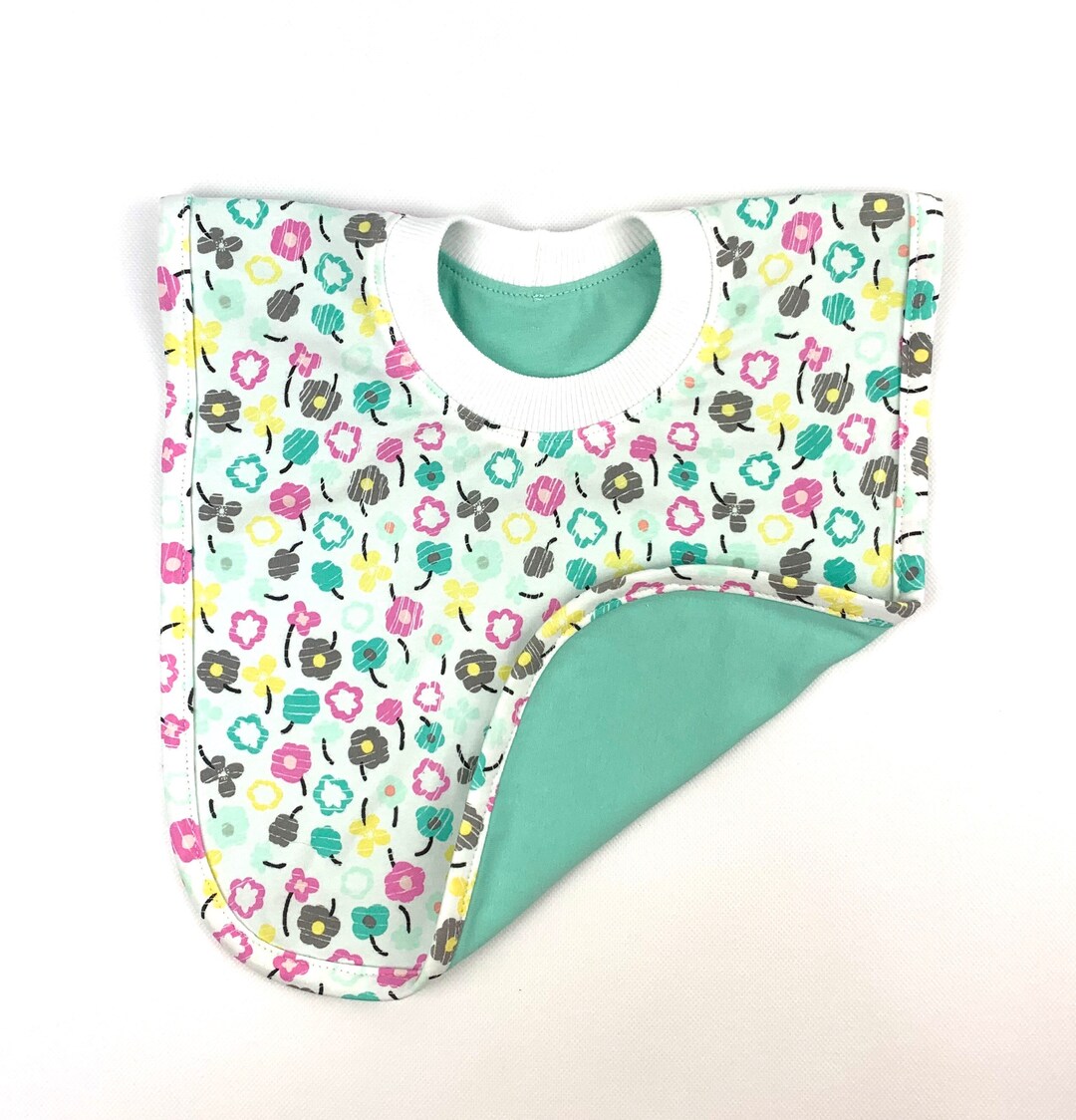 Pull Over Head Bib, Reversible Pullover Baby or Toddler Bib Made of ...