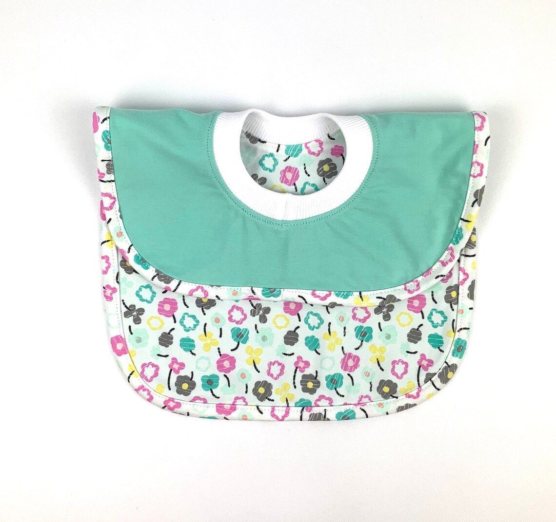 Pull Over Head Bib, Reversible Pullover Baby or Toddler Bib Made of ...