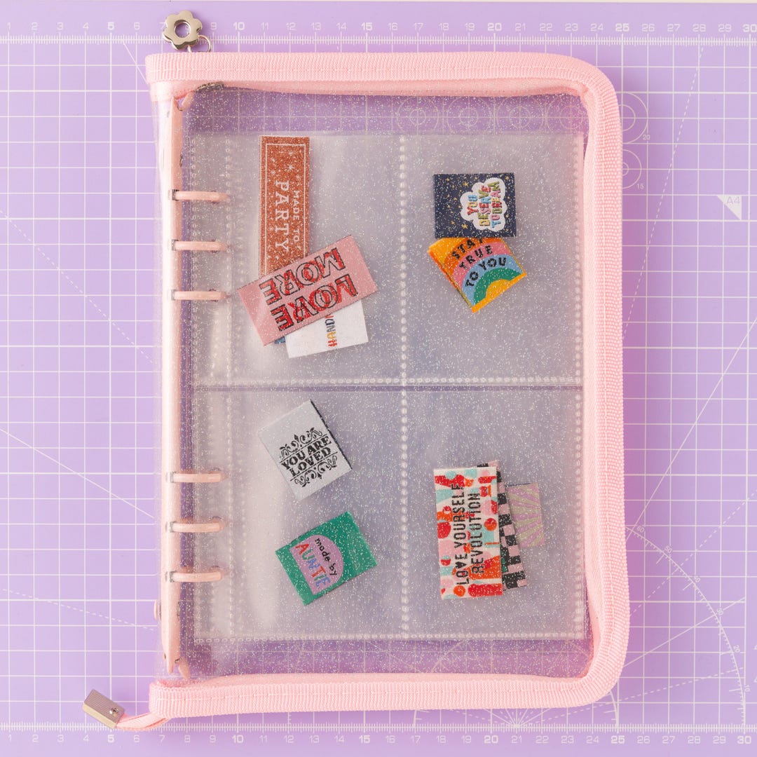 LABEL STASH FOLDER *pink* - Sewing Labels & Notions Organiser - Etsy