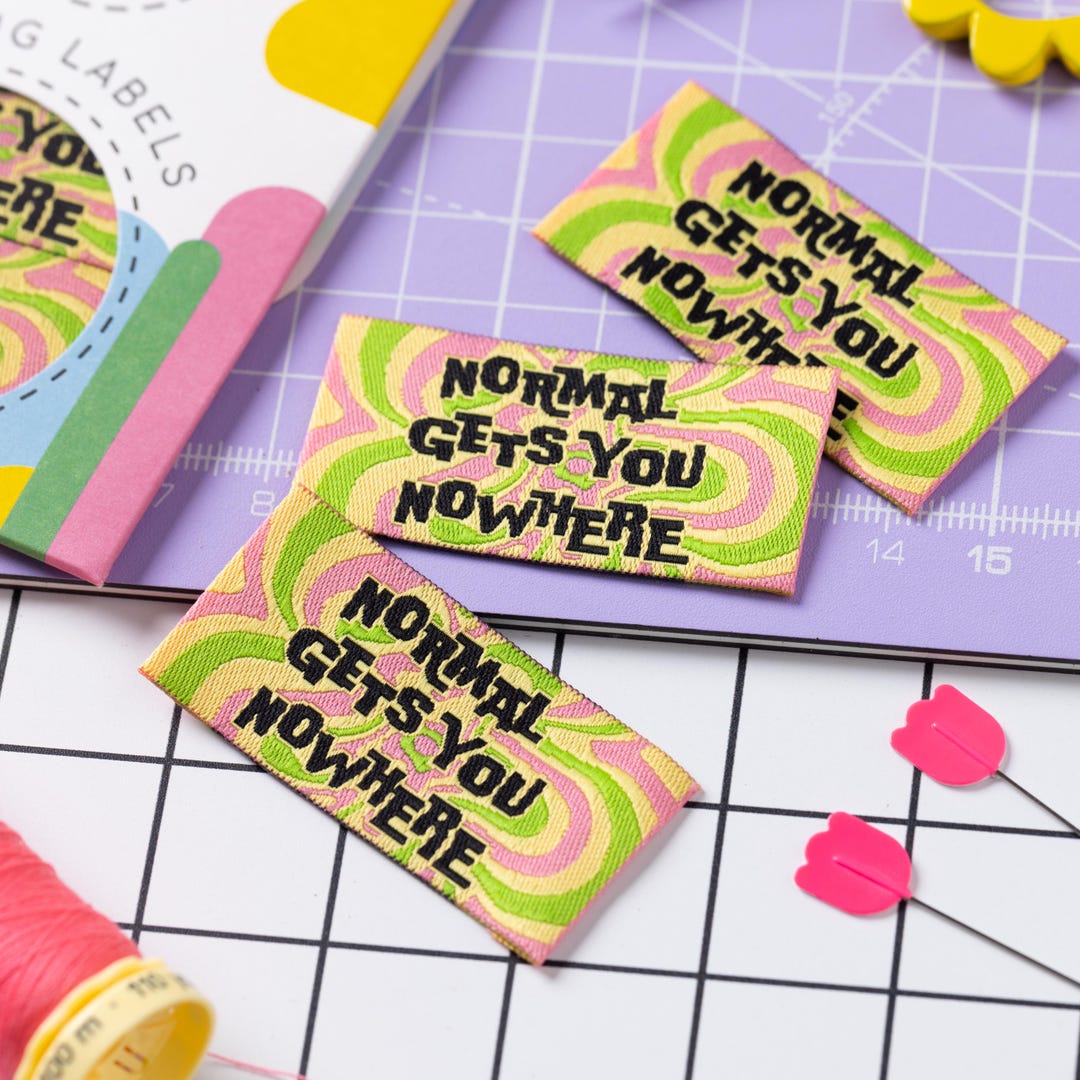 NORMAL Gets You NOWHERE - 6 Pack - Sewing Labels for Clothes and Gifts ...