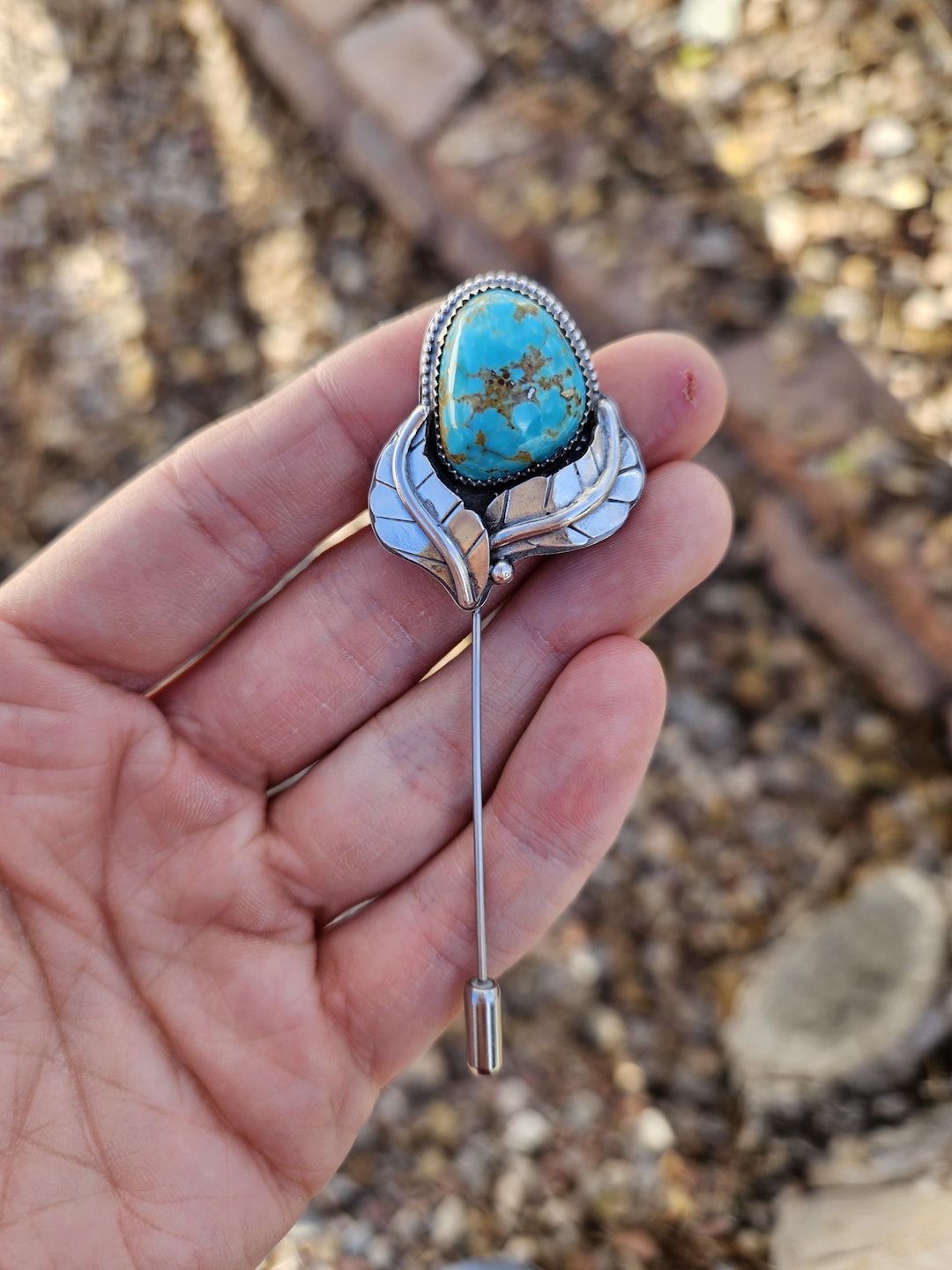 Sleeping Beauty Turquoise Hat Pin/ Brooch - Etsy