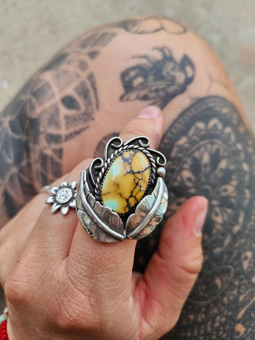 SIZE 6.5-7 Iron Maiden Turquoise Ring - Etsy