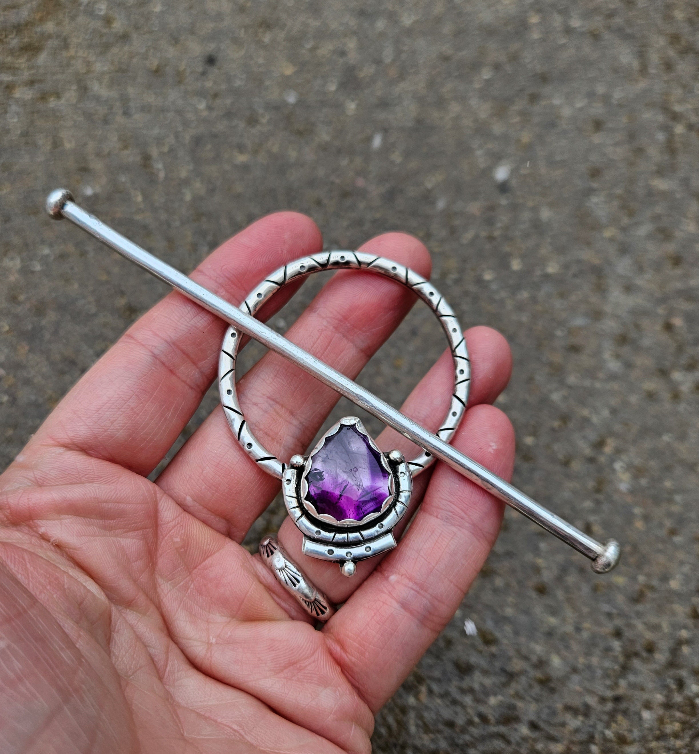 Amethyst Hair Pin - Etsy