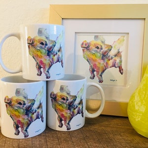 Flying Pig Mug - Pig Coffee Mug - Colorful Watercolor Art - Flying Pig ...