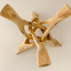 8 Inch Wood Stand Hand Crafted Folding Tripod Stand for Display of ...