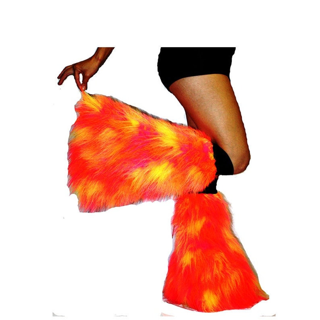 Neon UV Camo 3 Tones Orange Pink Yellow Fluffy Furry Fluffies - Etsy