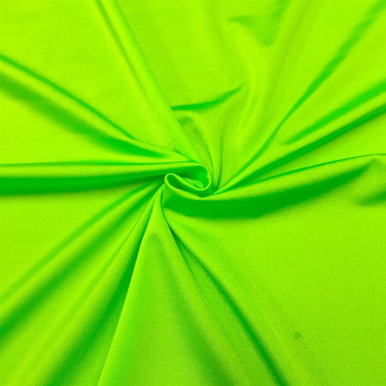 Neon UV Fluorescent Green Lycra Nylon Spandex Fabric Premium | Etsy