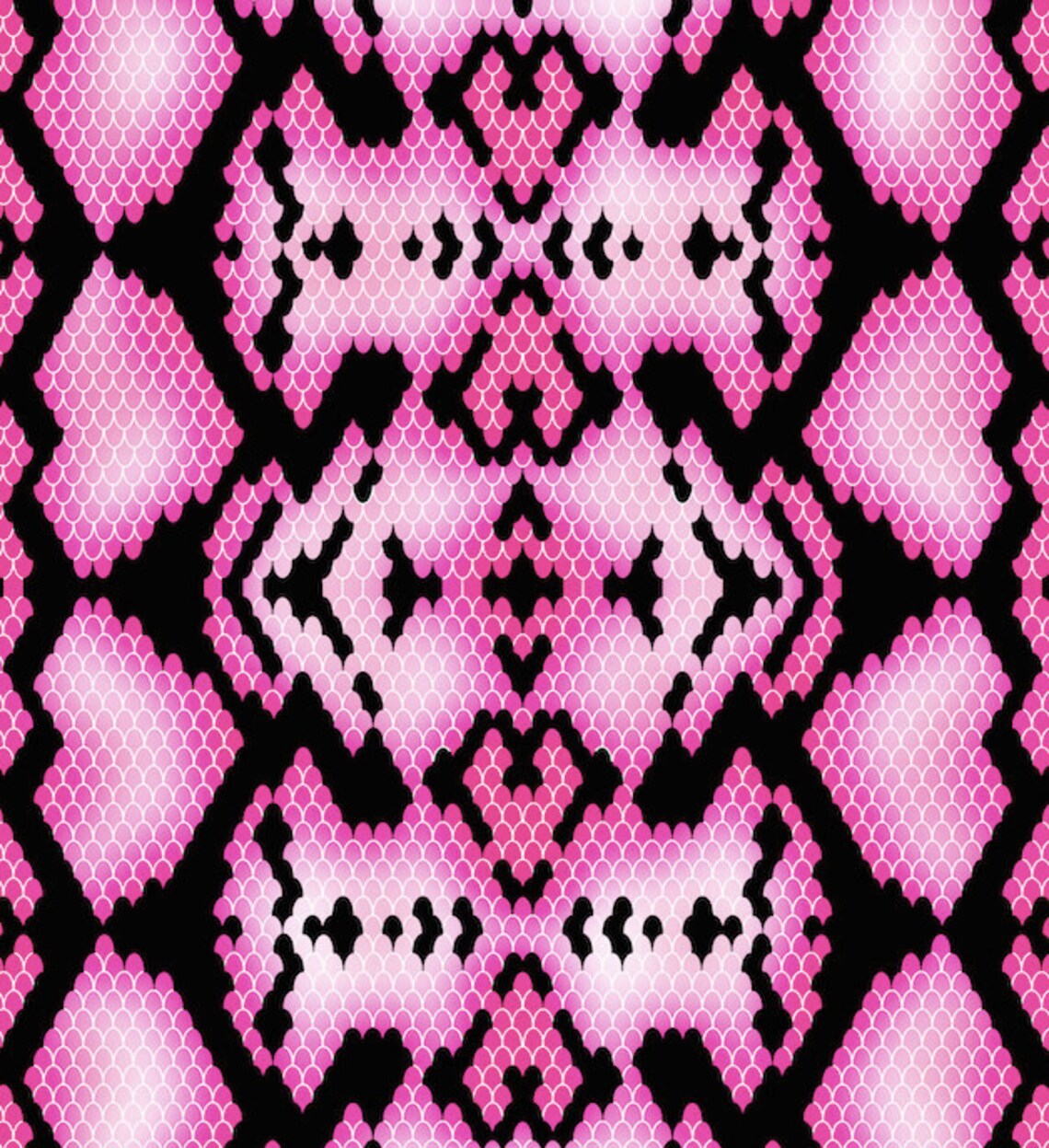 Pink Snake Reptile Animal Skin Print Stretch Spandex Fabric - Etsy