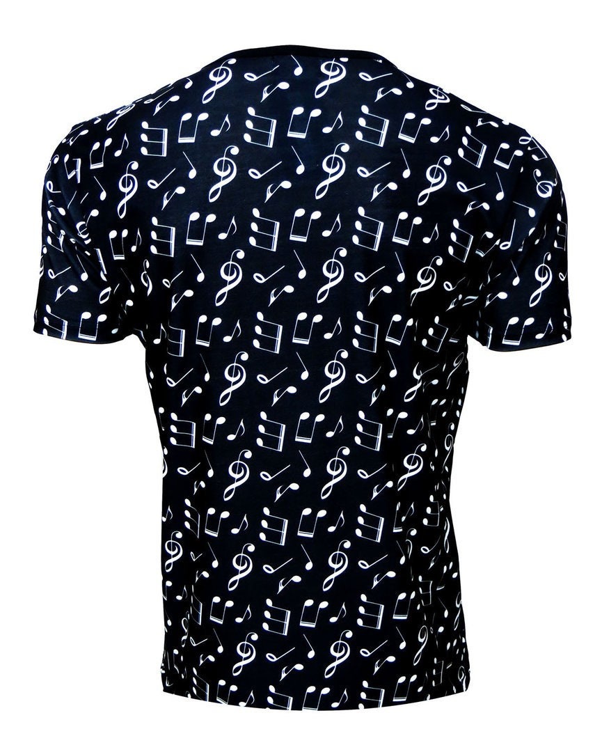 Men's Musical Notes Music Fan Score Sheet Print V-neck - Etsy UK