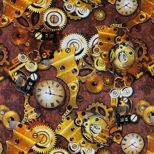 Victorian Traditional Steampunk Machine Cogs Clock Print 4 Way - Etsy UK