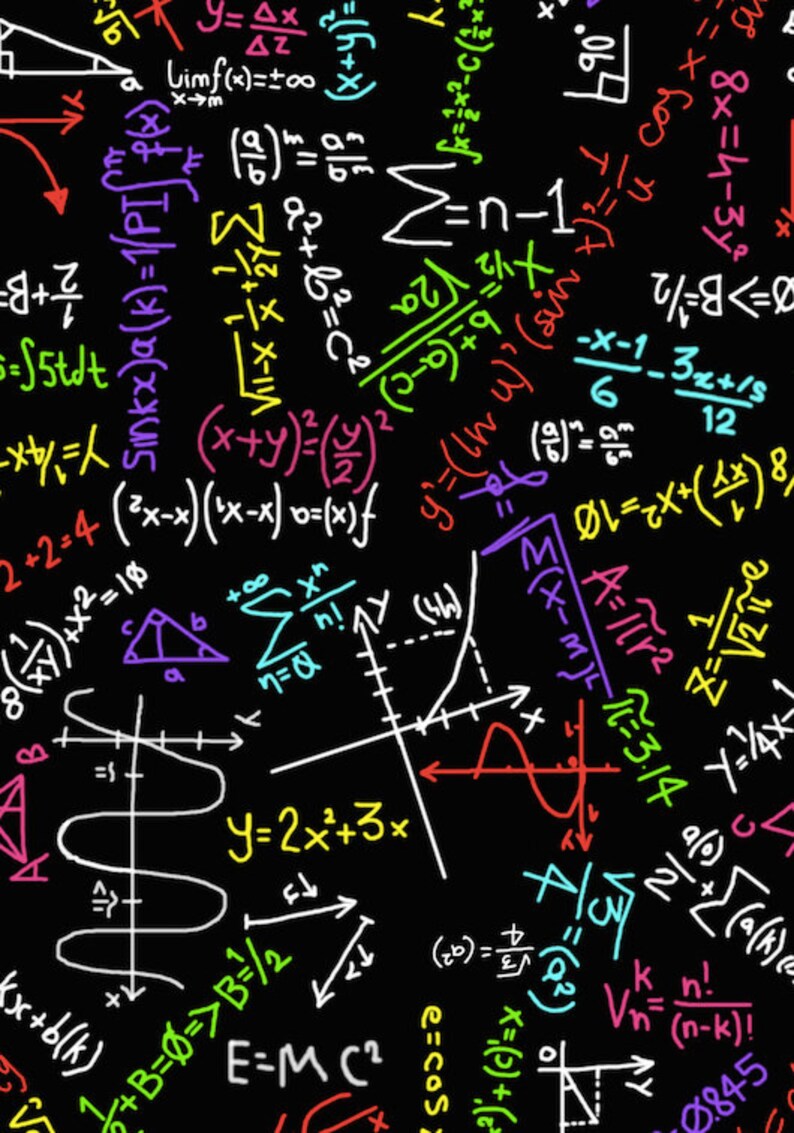 Cute Funky Colourful Mathematics Maths Equations Formulas | Etsy