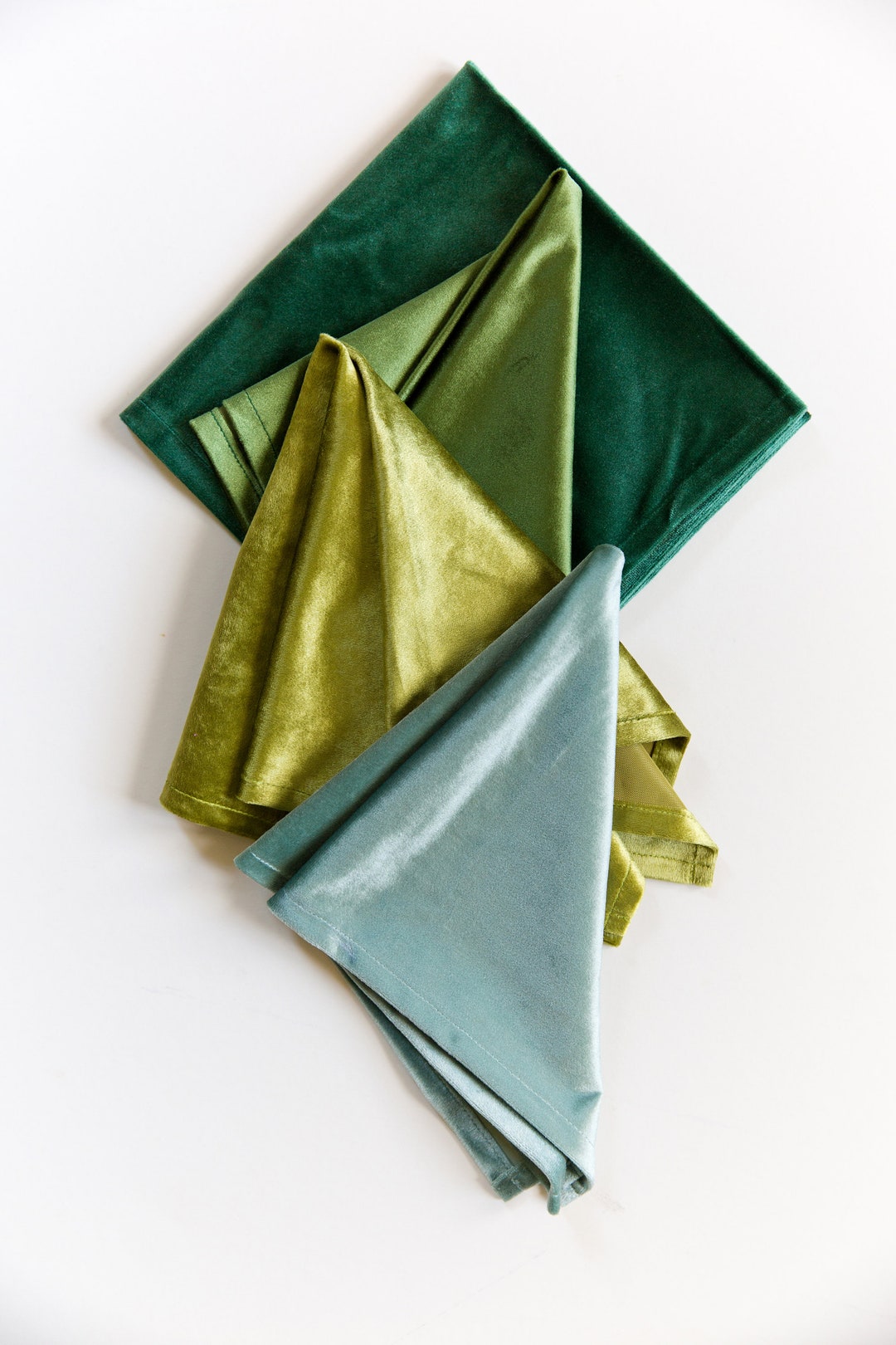 Green Velvet Napkins Wedding Velvet Napkins Bulk, Soft Velvet Napkins ...